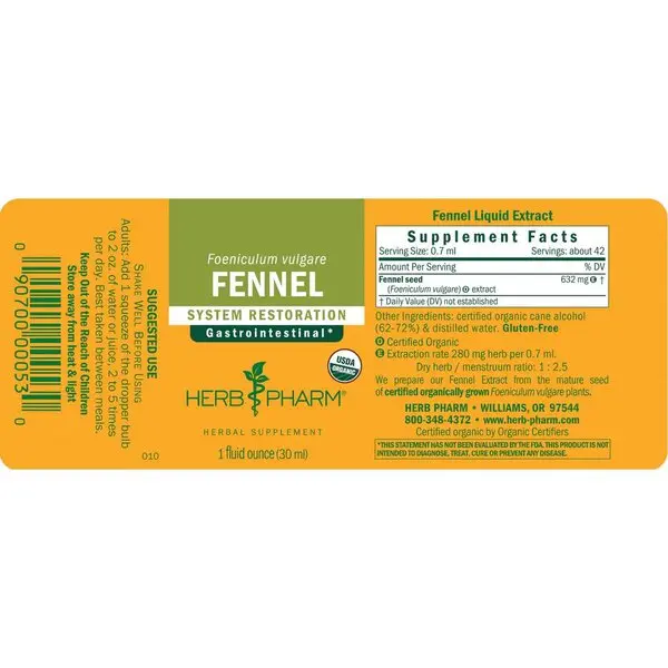 HERB PHARM Fennel 30 Ml