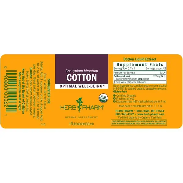 HERB PHARM Cotton