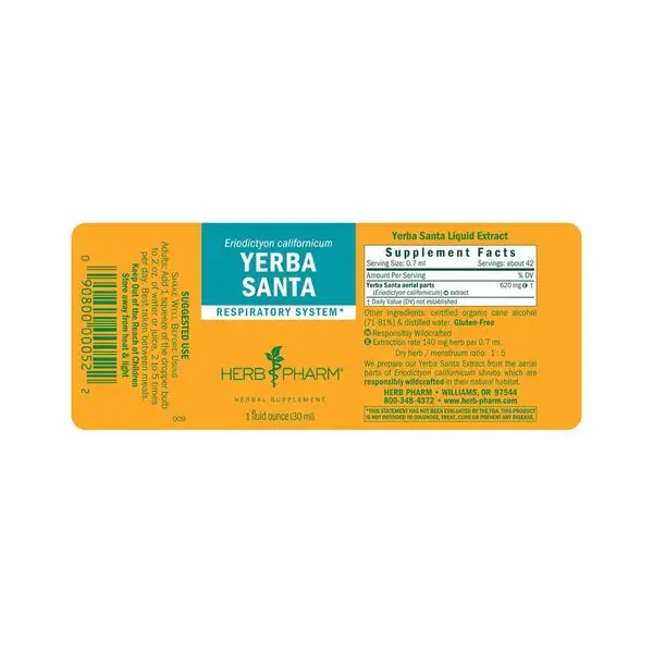 HERB PHARM Yerba Santa 30 Ml