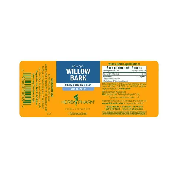 HERB PHARM Willow Bark 30 Ml