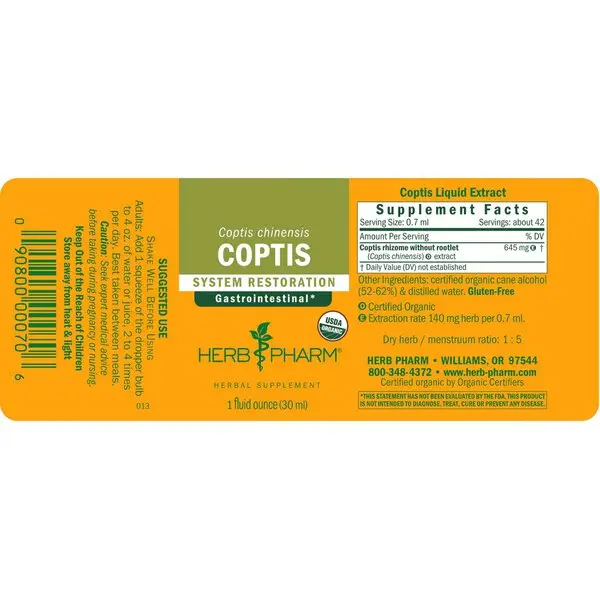 HERB PHARM Coptis 30 Ml