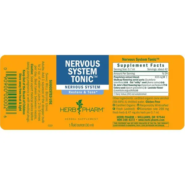 HERB PHARM Nervous System Tonic