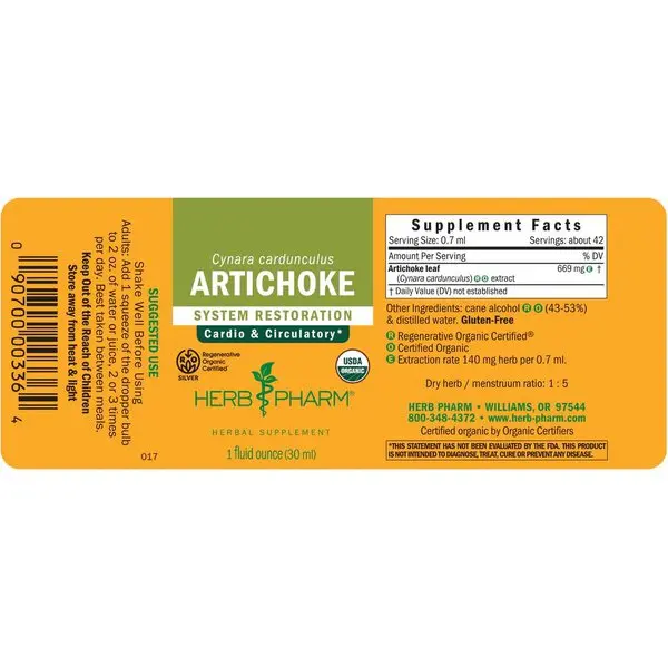 HERB PHARM Artichoke 30 Ml