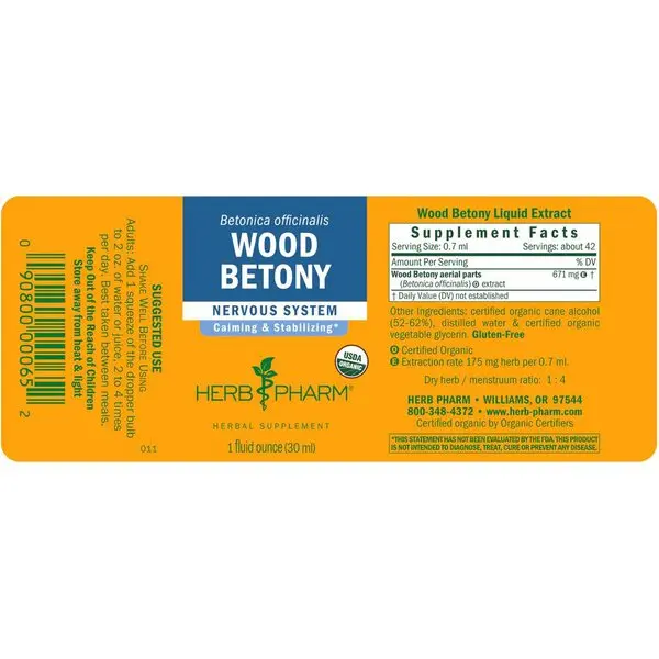 HERB PHARM Wood Betony