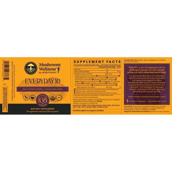 HERB PHARM Everyday 10 90 Capsules