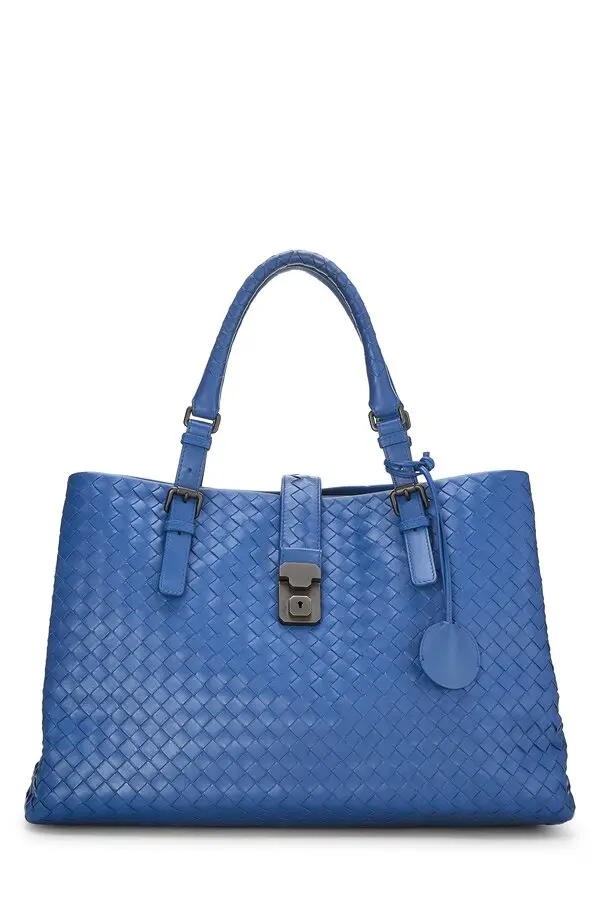 Bottega Veneta Intrecciato Roma Tote - Blue