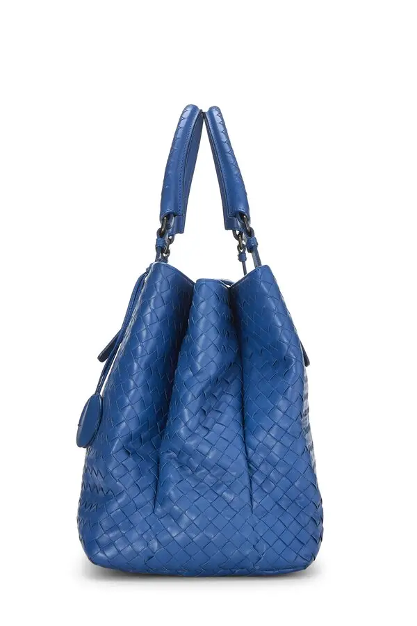 Bottega Veneta Intrecciato Roma Tote - Blue