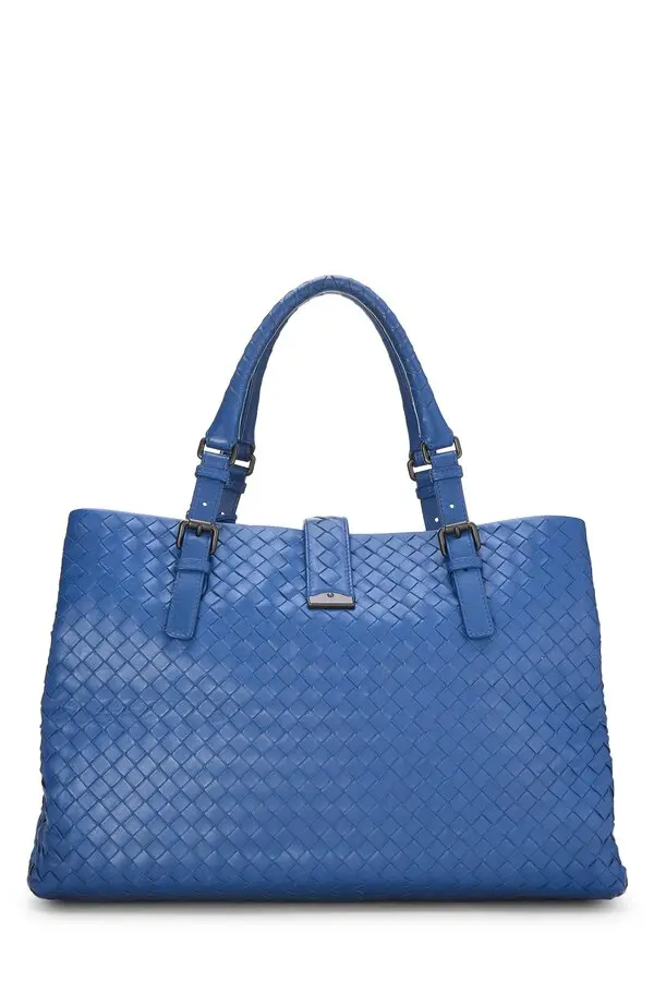 Bottega Veneta Intrecciato Roma Tote - Blue
