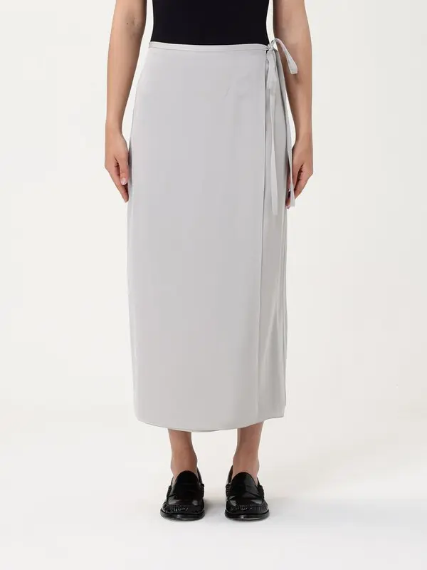 Theory Wrap Skirt - Silver