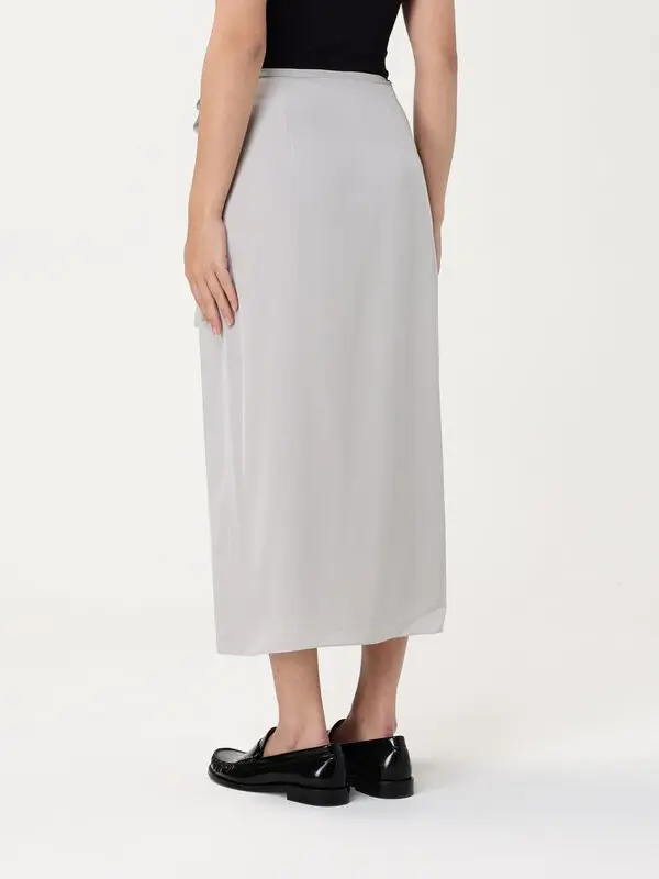 Theory Wrap Skirt - Silver