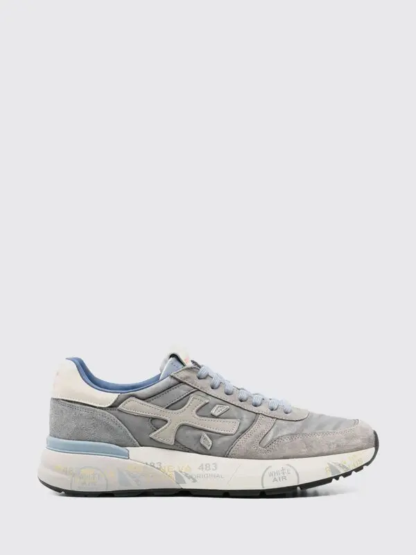 Premiata Mick Suede And Nylon Sneakers - Grey 1