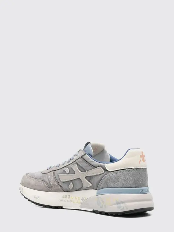 Premiata Mick Suede And Nylon Sneakers - Grey 1
