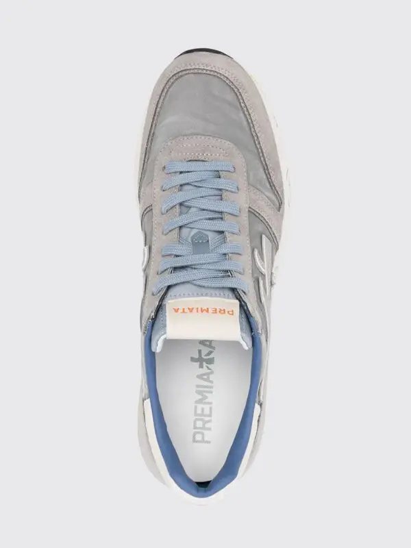 Premiata Mick Suede And Nylon Sneakers - Grey 1