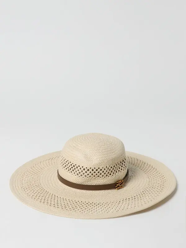 Karl Lagerfeld Wide Brim Hat - Natural