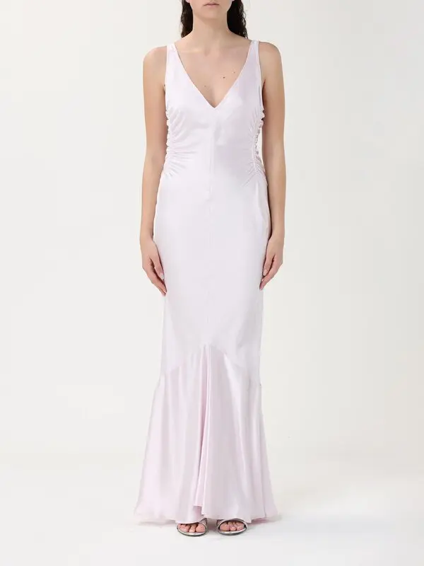 Sportmax V-neck Maxi Dress - Pink