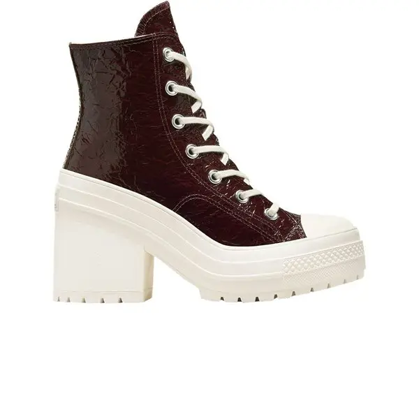 CONVERSE Chuck 70 De Luxe Heel High Crinkle Leather Boots