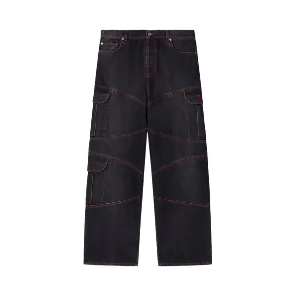 Off-White Script Samurai Straight Jeans