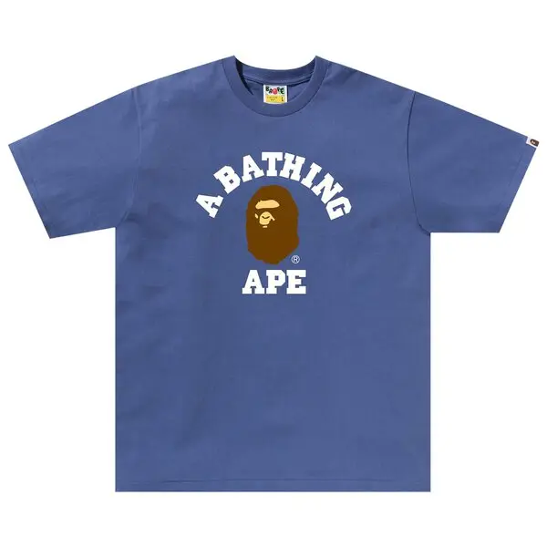 A BATHING APE College Tee 'navy' 2025 - Blue
