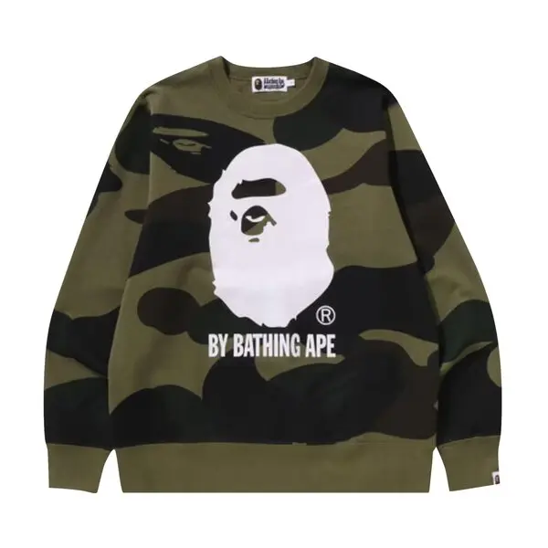 BAPE Giant 1st Camo Crewneck Sweatshirt - Green