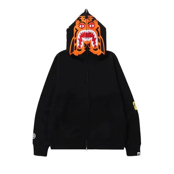 A BATHING APE Tiger Full Zip Hoodie - Black