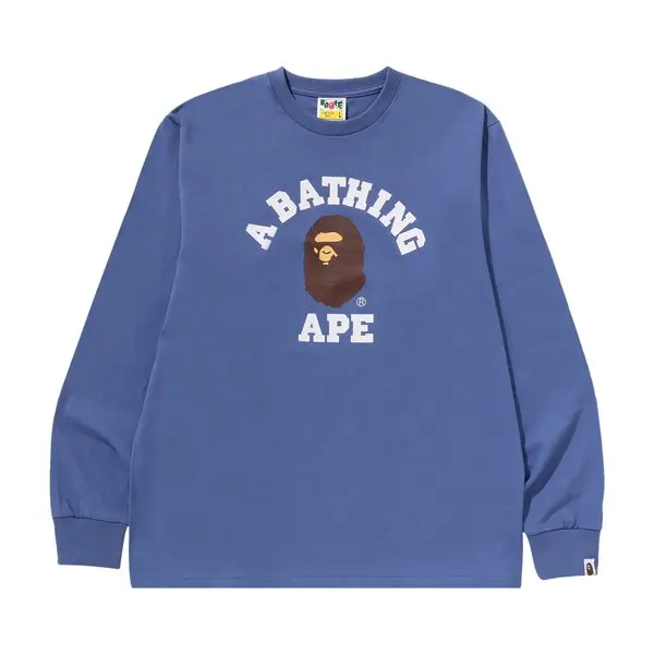 A BATHING APE College Long-sleeve Tee 'navy - Blue