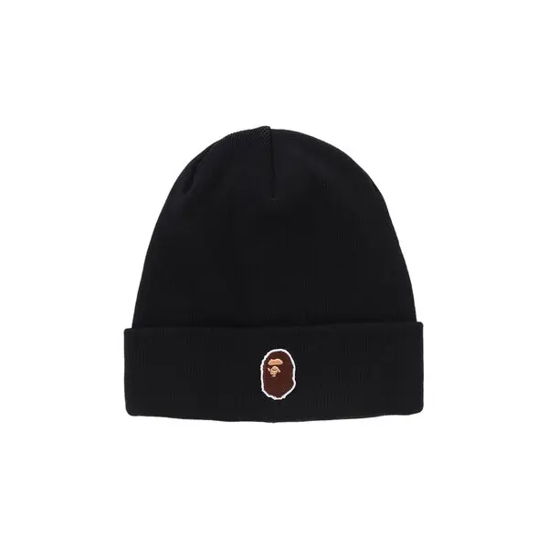 A BATHING APE Ape Head Knit Cap - Black