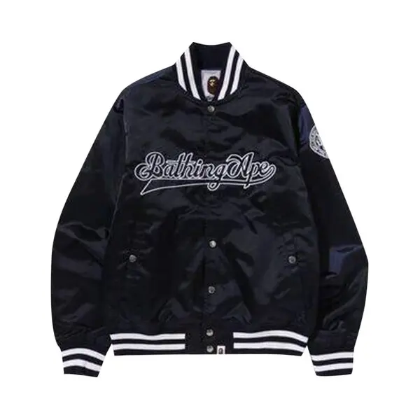 A BATHING APE Baseball Varsity Jacket - Blue
