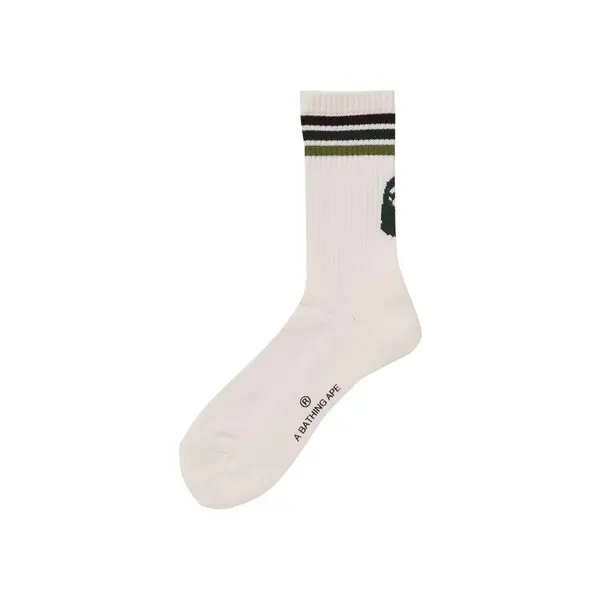 A BATHING APE Line Socks - Green