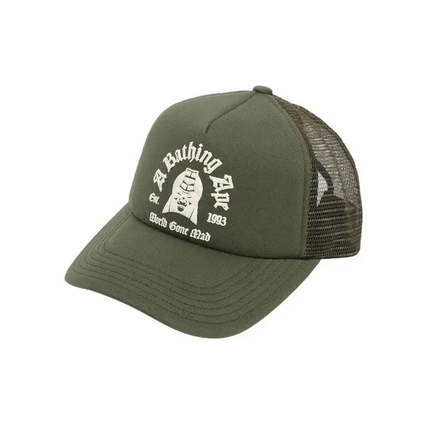 A BATHING APE Logo Panel Cap - Green