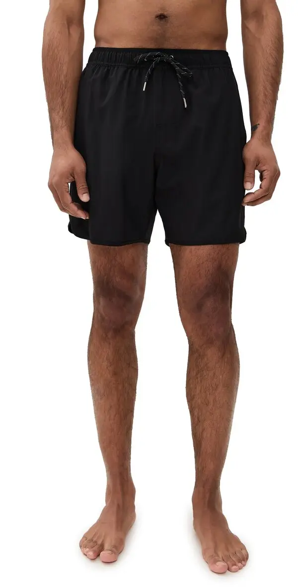 FAIR HARBOR The Anchor 6 Swim Trunks - Black