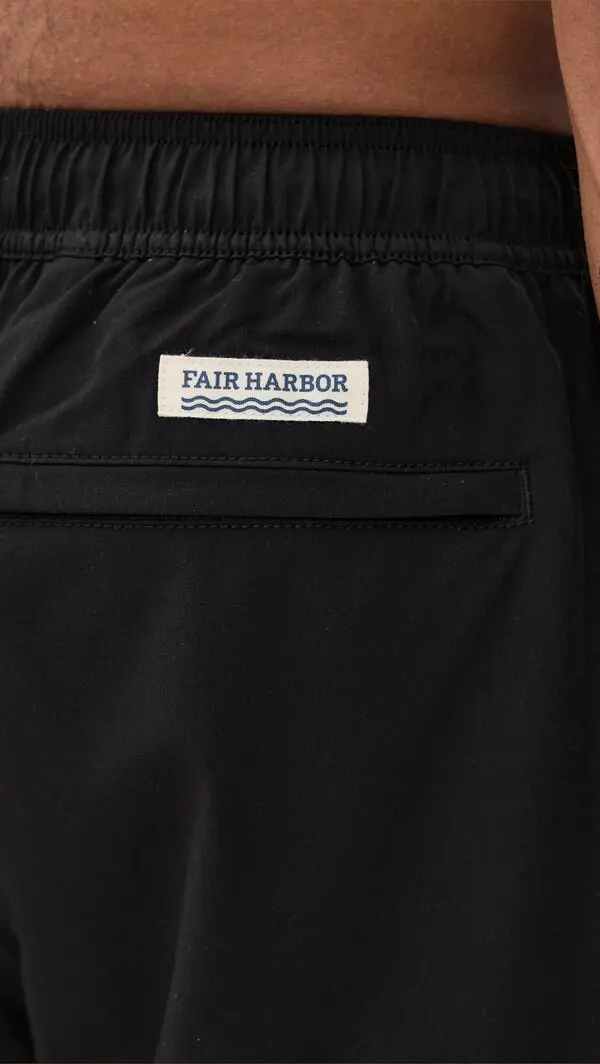 FAIR HARBOR The Anchor 6 Swim Trunks - Black