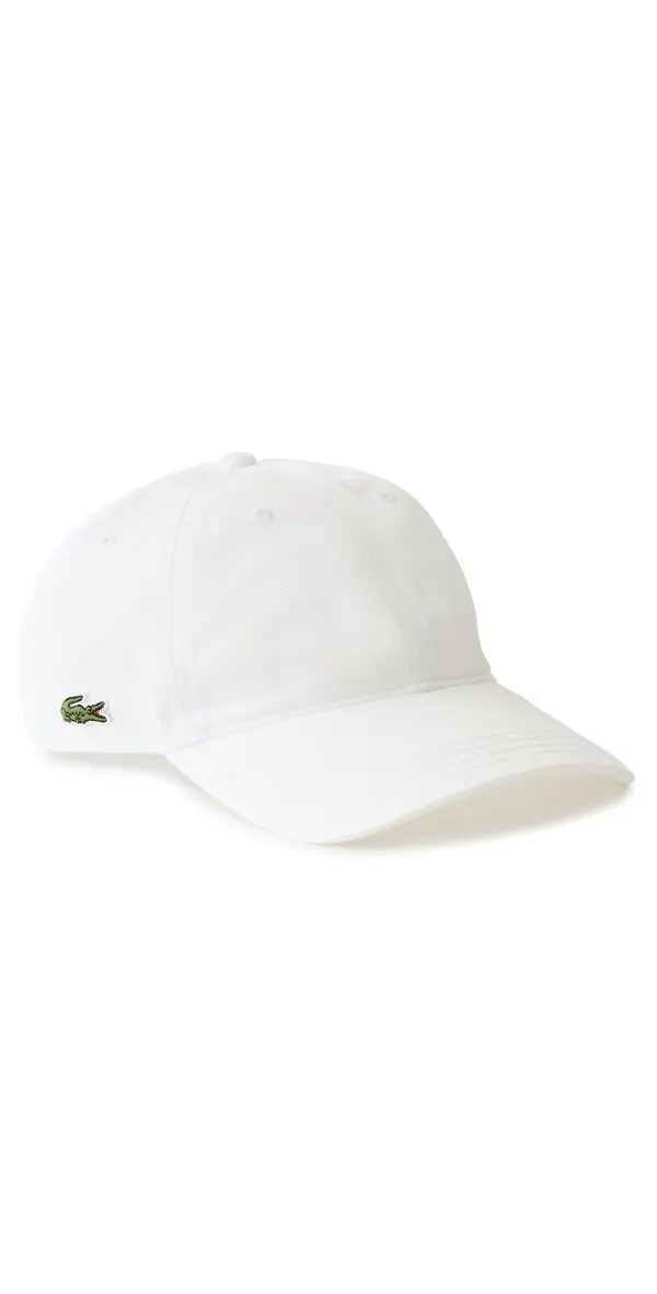 Lacoste Cotton Twill Cap - White