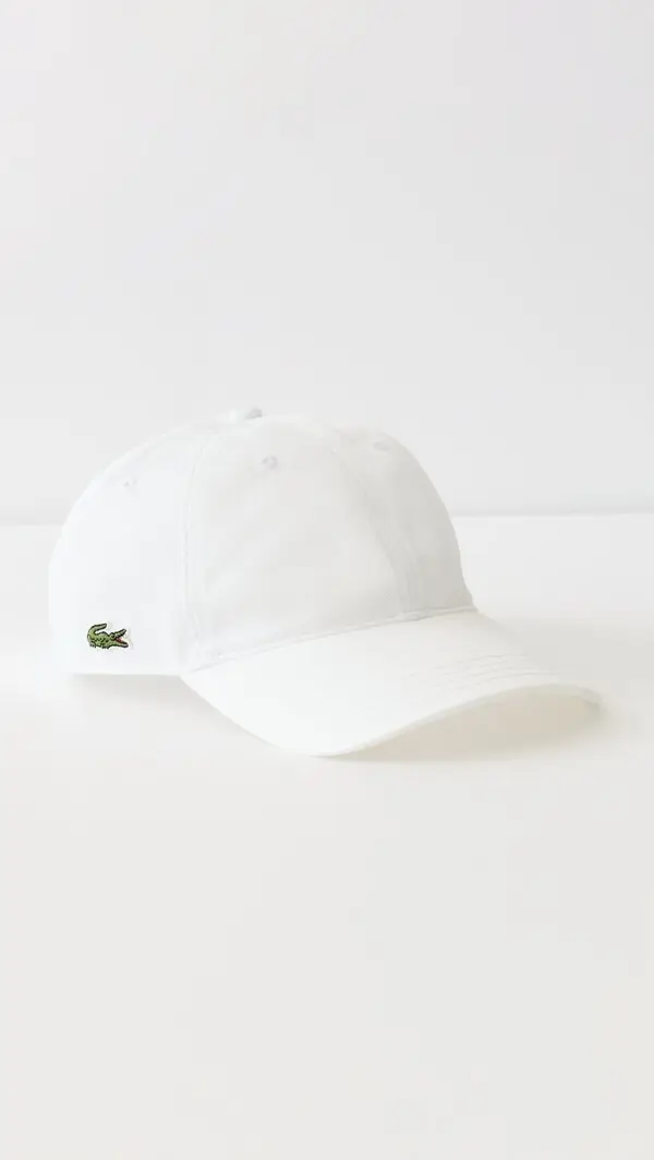 Lacoste Cotton Twill Cap - White