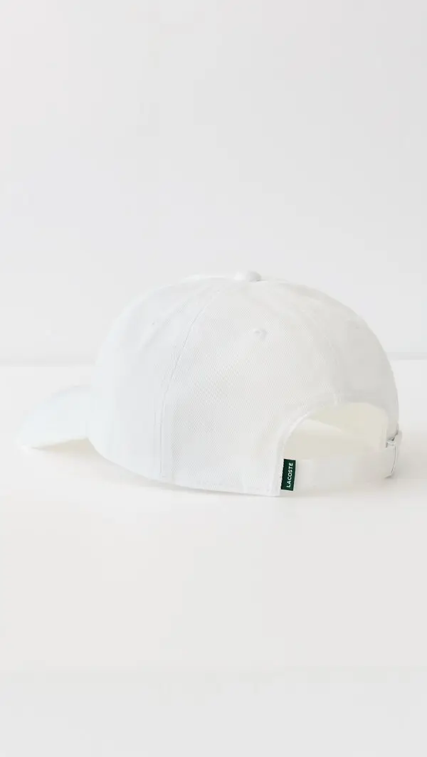 Lacoste Cotton Twill Cap - White