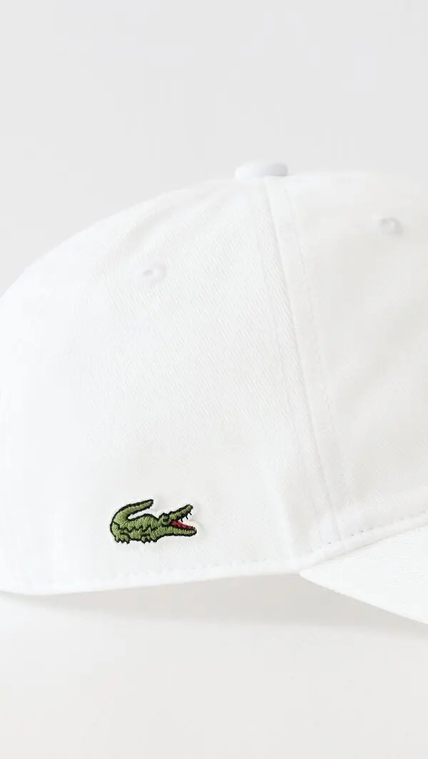 Lacoste Cotton Twill Cap - White