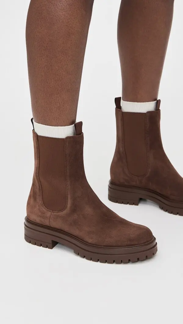 GIANVITO ROSSI Chester Suede Boots - Brown