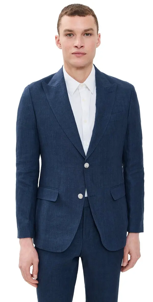 BOSS Linen Blazer - Dark Blue