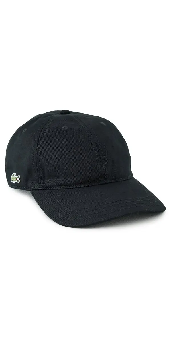 Lacoste Cotton Twill Cap - Black