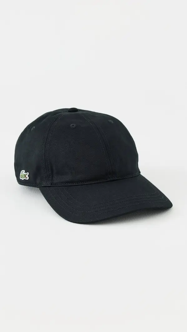Lacoste Cotton Twill Cap - Black