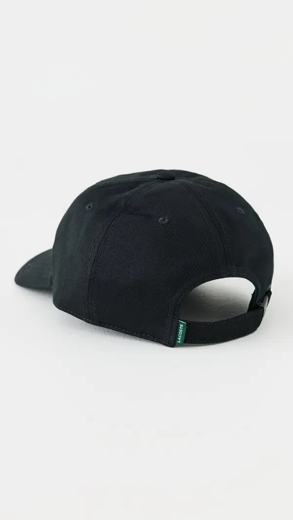 Lacoste Cotton Twill Cap - Black