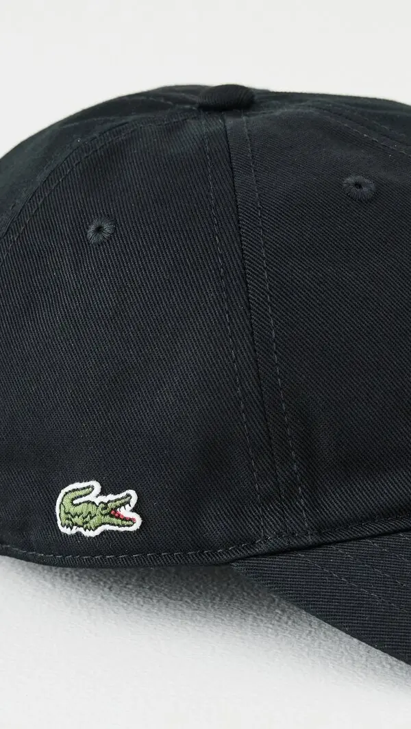 Lacoste Cotton Twill Cap - Black
