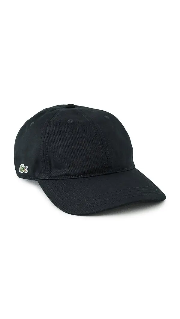 Lacoste Cotton Twill Cap - Black
