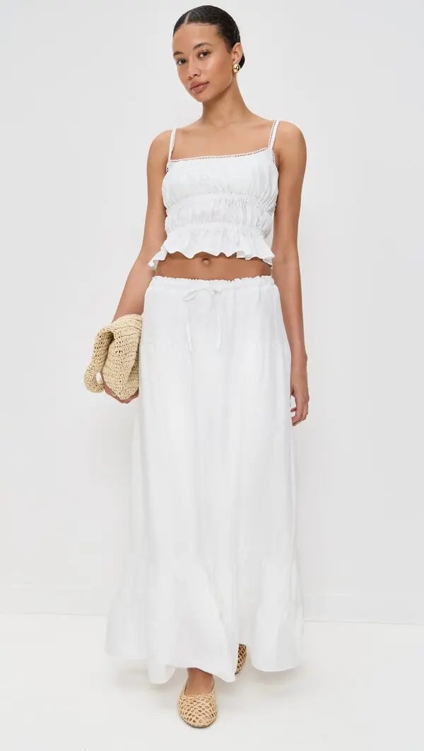 Peixoto Riley Maxi Skirt - White