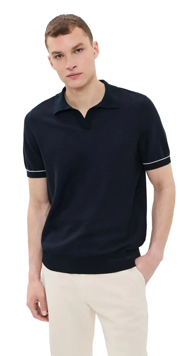 Hugo Boss H-jianluca Collared Shirt - Dark Blue