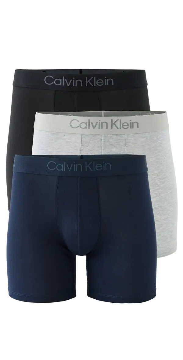 Calvin Klein Ultra Soft Modal Boxer Briefs 3 Pack - Black/shoreline/grey Heather