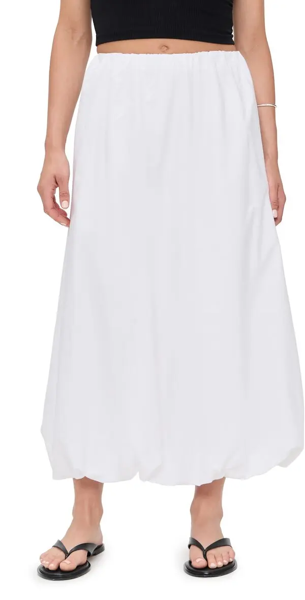 Enza Costa Poplin Bubble Skirt