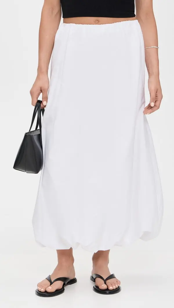 Enza Costa Poplin Bubble Skirt