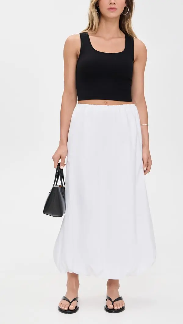 Enza Costa Poplin Bubble Skirt