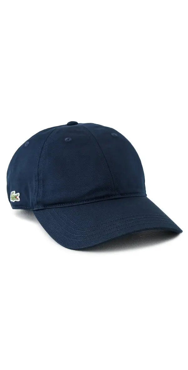 Lacoste Cotton Twill Cap - Navy Blue