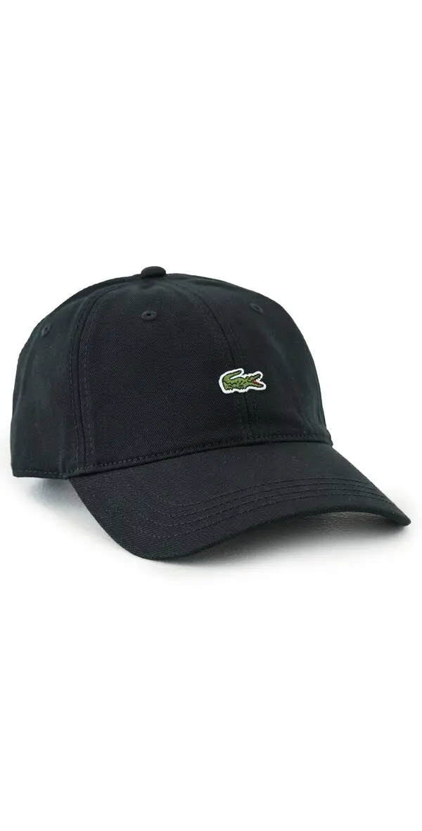 Lacoste Cotton Twill Cap - Black